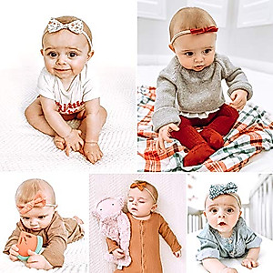 LittleJoJo Baby Girl Headbands and Bows, Newborn Infant Toddler Nylon Hairbands Hair Accessories