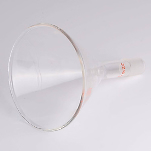 StonyLab Glass Short Stem Powder Funnel with 100 mm Top O.D. and 19/22 Inner Joint Filter Funnel Glass Funnel