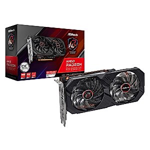 ASRock AMD Radeon RX 6500 XT Phantom Gaming D 4GB OC GDDR6 0dB Silent Cooling 18 Gbps 64-bit 7680 x 4320 Graphics Card Dual Fan HDMI DisplayPort