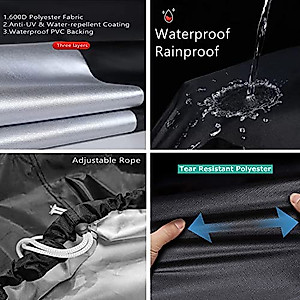 Grill Cover 600D Barbecue Cover 67 Inch Waterproof BBQ Grill Cover,Outdoor Heavy Duty Weather,UV and Fade Resistant Grill Covers for 50 55 58 60 65 Inch Charbroil and Gas Grill (67" Lx24 Wx46 H)