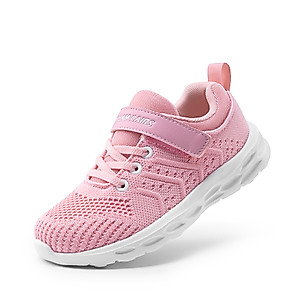 DREAM PAIRS Boys Girls Shoes Kids Tennis EZ-Ons GoGetters Running Athletic School Sneakers for Little/Big Kid,Size 2 Little Kid,Pink,KD18001K
