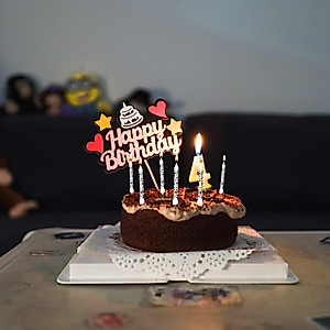 12pcs Cow Candles, Cow Print Cake Topper Birthday Party Candles Cake Decorations Baby Shower Birthday Farm Animal Theme for Girls Boys Party Favor Supplies