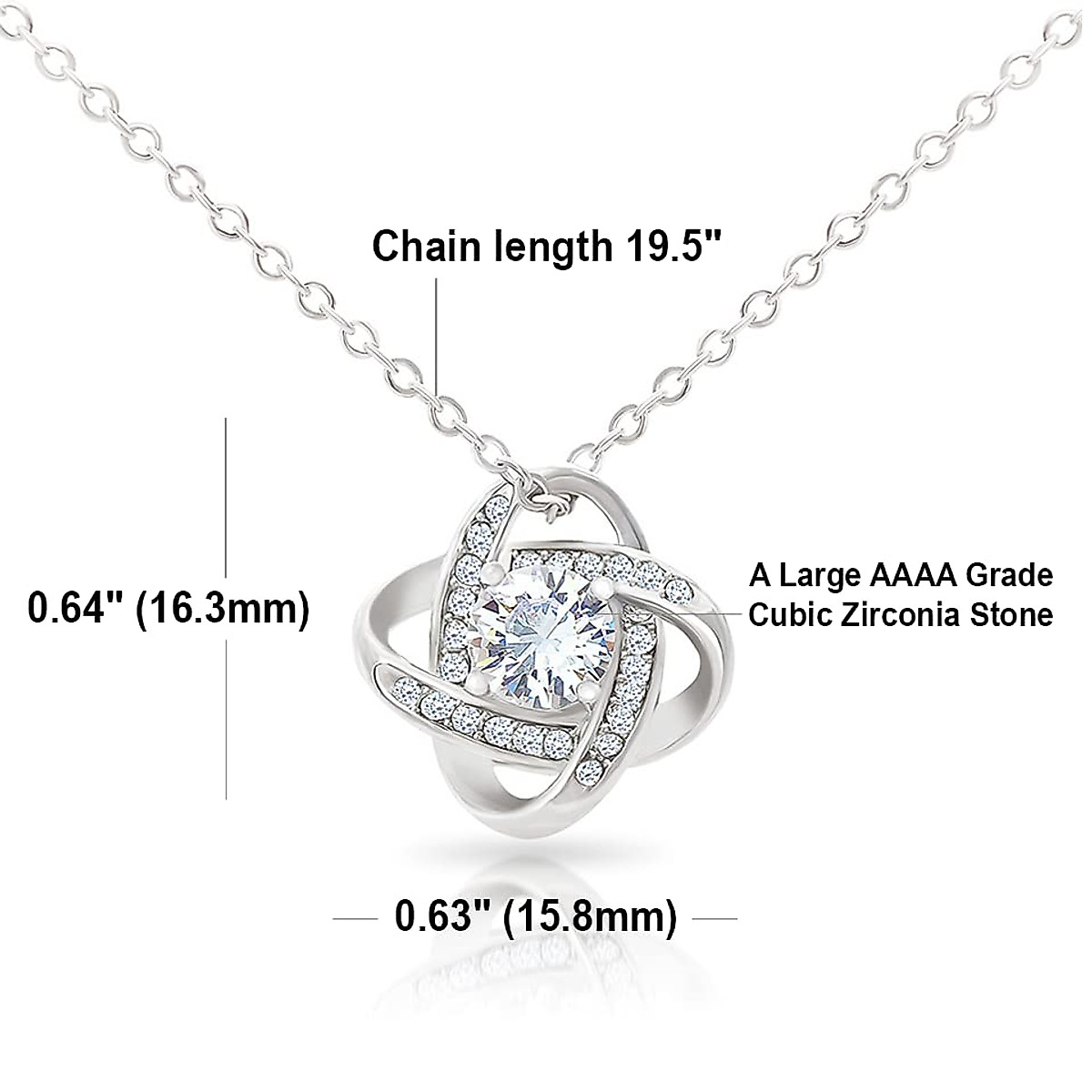 PRINT9GIFT To My Daughter Necklace From Dad, Jewelry Pendent Necklace with Message Card Birthday Gifts Idea For Daughter From Father