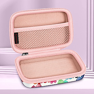 Fintie Digital Camera Case Compatible with Kodak Pixpro FZ55/ FZ45/ FZ53/ FZ43/ WPZ2, Canon PowerShot ELPH 360/ Lecran/CAMKORY, Small Cameras Carrying Bag, Raining Hearts