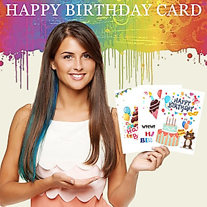 100 Pack Happy Birthday Cards - Bulk Set Includes 10 Unique Designs, 4 x 6 Inches for Kids & Adul