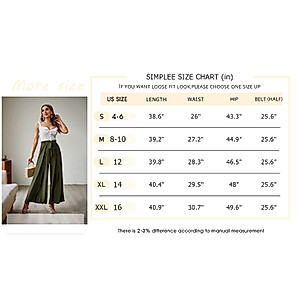 Simplee Women's Pants Printed Palazzo Lounge Wide Leg Casual Flowy Pants with Pockets（XL Olive Green）