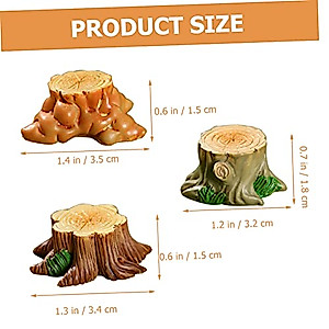 NUOBESTY 32 Pcs Micro Landscape Small Tree Stump Fairy Figurine Stump Model Decor Landscape Adornments Women Bedroom Decor and Accessories Sculptures Home Decor Mini Resin Statue