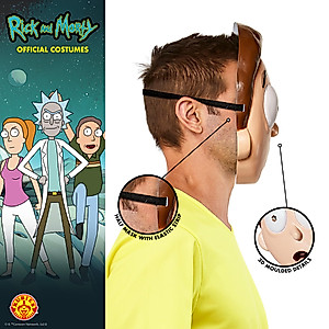 Rubie's Men's Rick and Morty Plastic Mask, As Shown, One Size