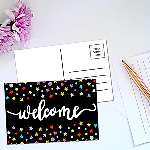 ceiba tree Chalkboard Welcome Postcards Colorful Welcome to Our Class Cards Back to School for Kids