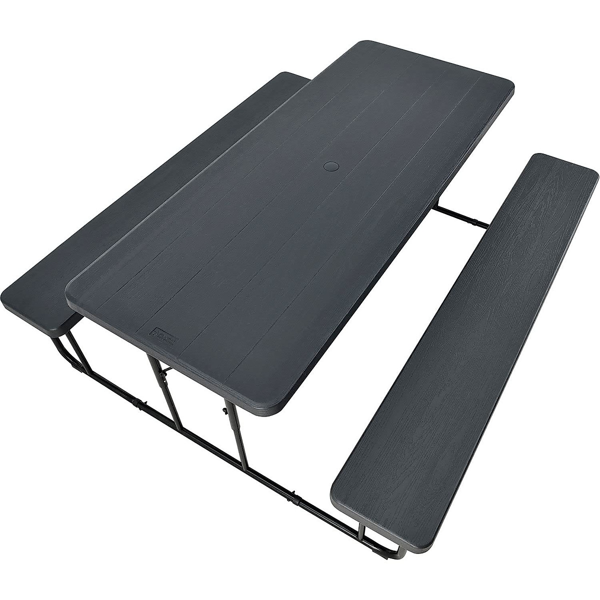 Global Industrial 6' Folding Plastic Picnic Table, Charcoal