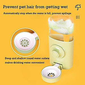 SEIS 600ml/20oz Hamster Drinking Fountain No Drip Small Pet Automatic Water Bottle Hanging Cage Guinea Pig Water Dispenser for Rat Chinchilla Ferret Hedgehog Rabbit (Green)