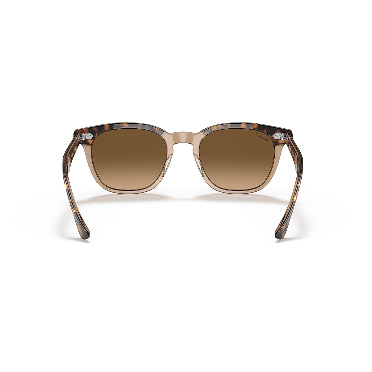 Ray-Ban RB2298 Hawkeye Square Sunglasses, Havana On Transparent Brown/Brown Gradient Polarized, 52 mm