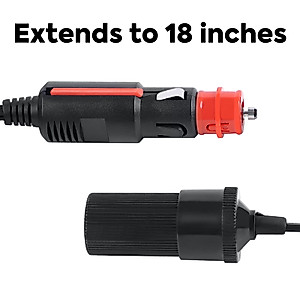 ICECO 12 Feet Cigarette Extension Cable Lighter Compatible for Portable Electric Cooler Refrigerator/Freezer