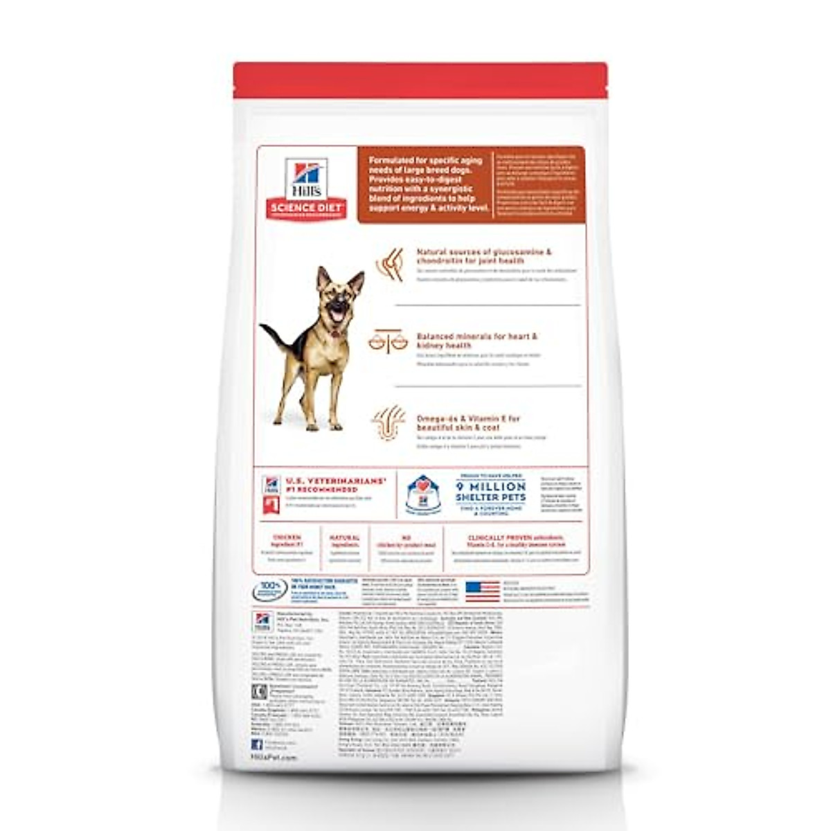 Hill's Science Diet Adult 6+ Chicken Meal, Barley & Brown Rice Recipe Large Breed Dry Dog Food, 15 lbs.