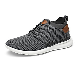 Bruno Marc Mens Mesh Fabric Fashion Sneakers Casual Oxfords Lightweight Breathable Versatile Walking Shoes, Dark/Grey - 6.5 (Zero-01)