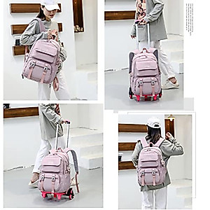 MITOWERMI Girls Rolling Backpack for Boys Trolley Bags for School Elementary Middle Bookbags with Wheels Boys Rolling Backpack