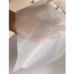 Non-Woven fusible Interfacing Lightweight Single-side Iron On White,39.37"x10.93 Yard