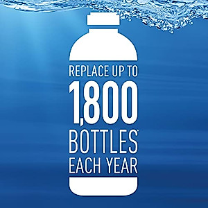Brita XL Water Filter Dispenser for Tap and Drinking Water with 1 Stream Filter, Lasts 2 Months, 25 Cup Capacity, BPA Free, Dark Blue