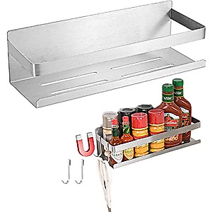 Yoniccal Magnetic Spice Rack for Rrefrigerator Magnet Fridge Spice Rack for Kitchen Home Organization and Storage