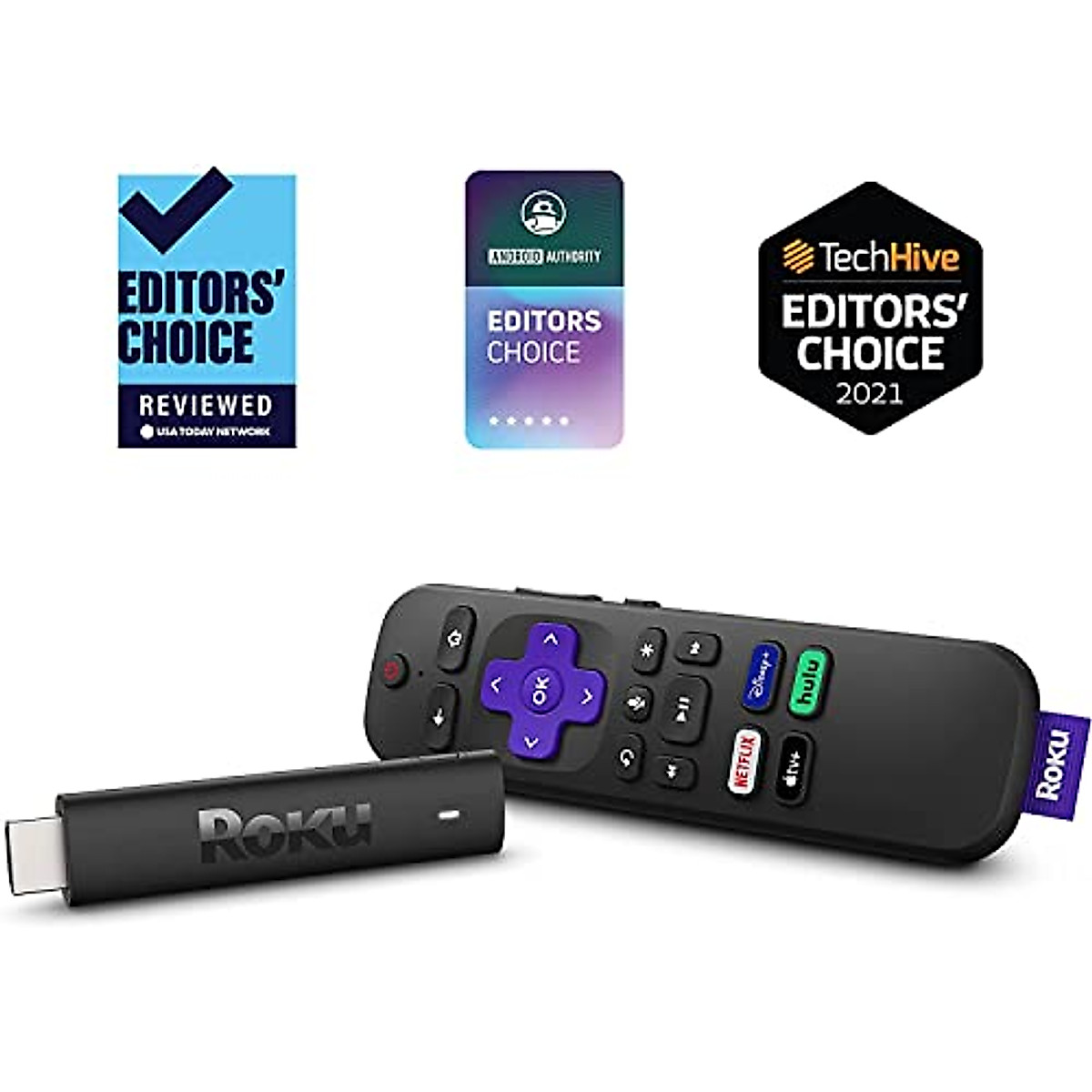 Roku Streaming Stick 4K 2021 Streaming Device with Roku Voice Remote and TV Controls 4K/HDR/Dolby Vision & Bundle Swanky Cables HDMI Cable and TV Cleaning Kit