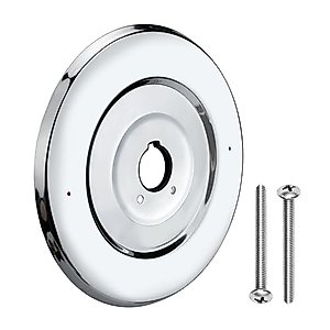 Shower Faucet Cover Plate Escutcheon Replacement for Moen 16090, Shower Handle Cover Plate for One-Handle Tub and Shower Faucets (Chrome)