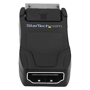StarTech.com DisplayPort to HDMI Adapter - 4K 30Hz Compact DP 1.2 to HDMI 1.4 Video Converter - DP++ to HDMI Monitor/TV - Passive DP to HDMI Cable Adapter - Latching DP Connector (DP2HD4KADAP)