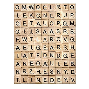 XYSMZM 400 Pcs Scrabble Letters, Wood Scrabble Tiles for Crafts
