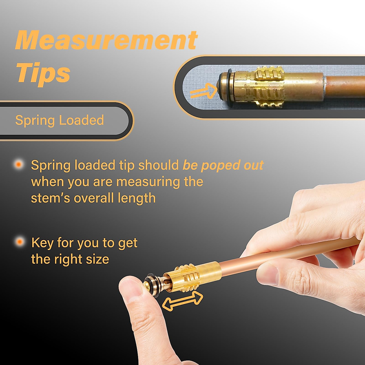 Upgrade Version 123-0095 500 Series Mansfield Style Stem Assembly Replacement Part For 12-Inch Sillcock ASFP (Overall length 16")