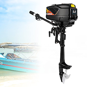 Electric Outboard Motor,5HP Brushless Motor Boat Engine,Outboard Boat Motors,Ideal for Fishing, Boating | 48V, 1200W