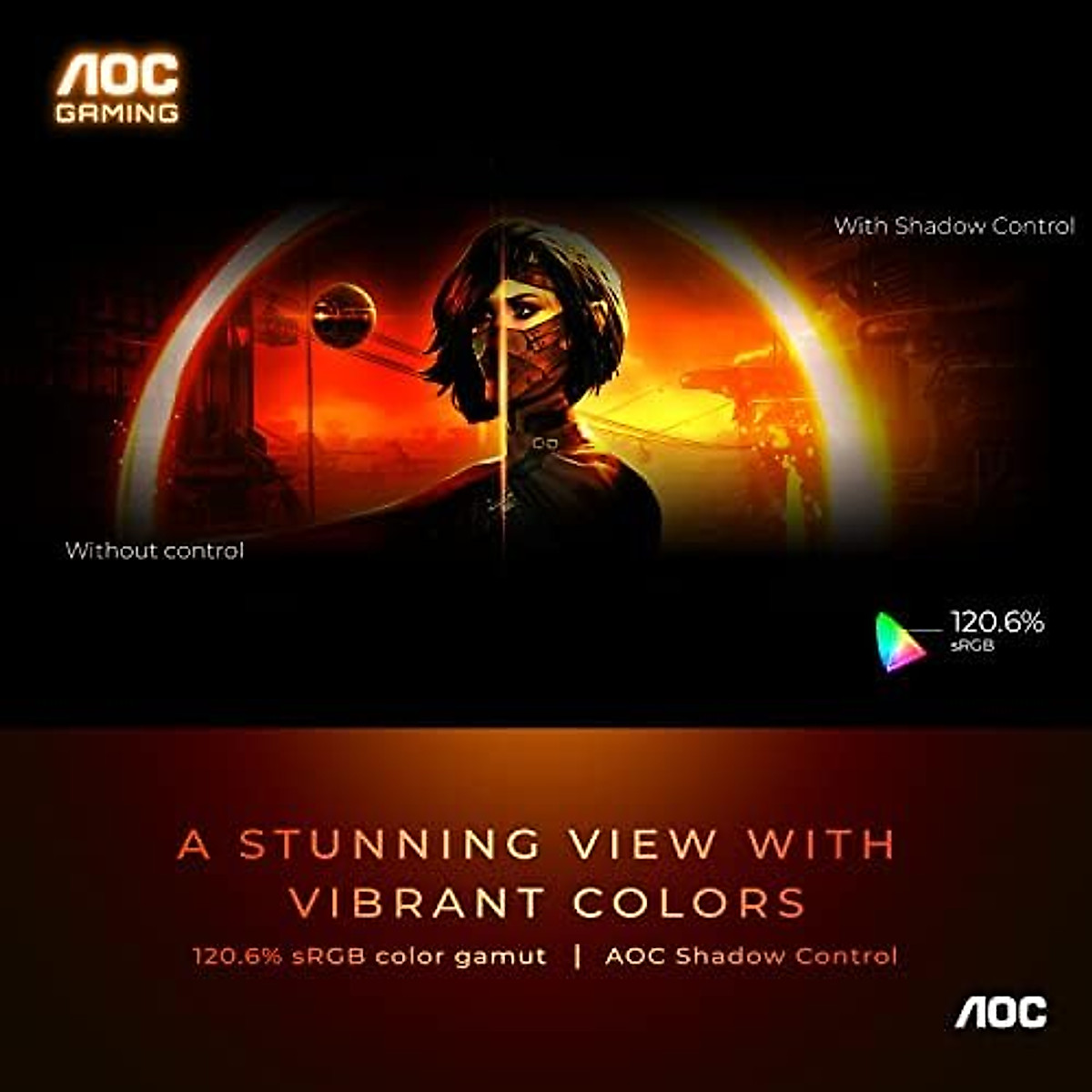 AOC GAMING CQ27G3S Frameless Curved Gaming Monitor, QHD 2K 2560x1440, 1000R VA, 165Hz 1ms, FreeSync Premium ,Black