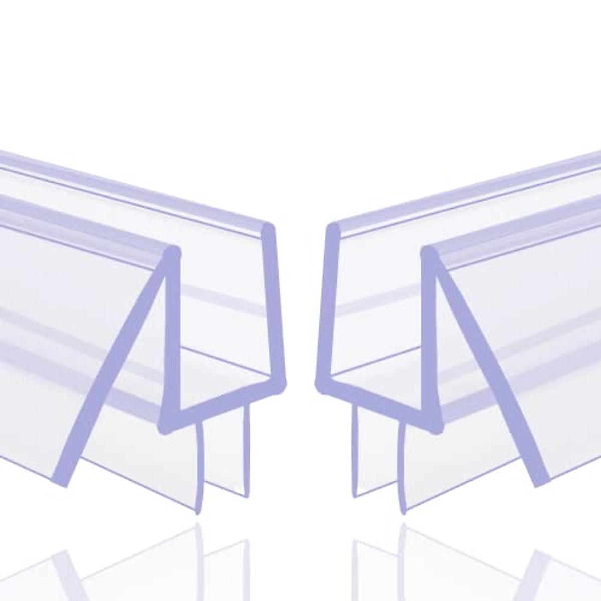 2-Pack Hipple Home Frameless Shower Door Bottom Seal Strip (1/4 x 39" (6mm))