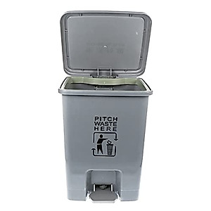 Operitacx 1pc Pedal Trash Can Round Trash Can Desk Dumpster Mesh Trash Can Dustbin Rubbish Can Kitchen Home Dustbin Large Capacity Garbage Can Waste Bin Rubbish Container Grey Plastic Simple