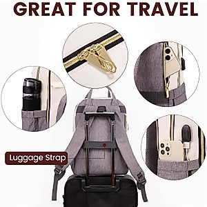 LOVEVOOK Backpack Purse for Women, Fits 15.6 Inch Laptop Backpack, Fashion Travel Work Anti-theft Bag, Business Compute