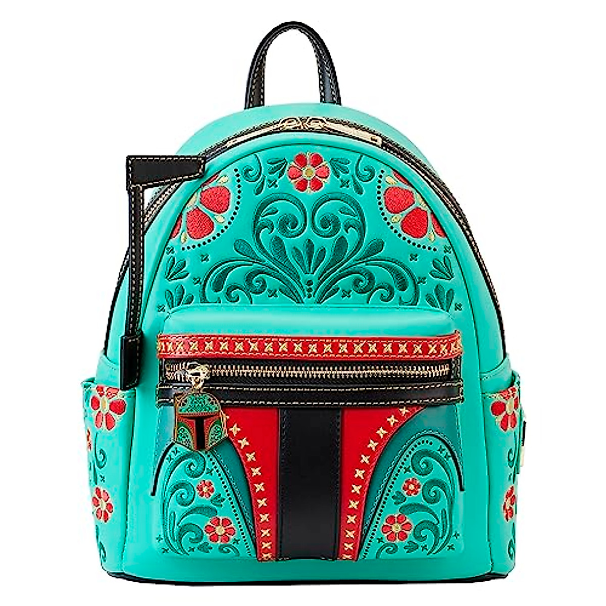 Loungefly Star Wars Boba Fett Floral Embroidered Cosplay Womens Double Strap Shoulder Bag Purse