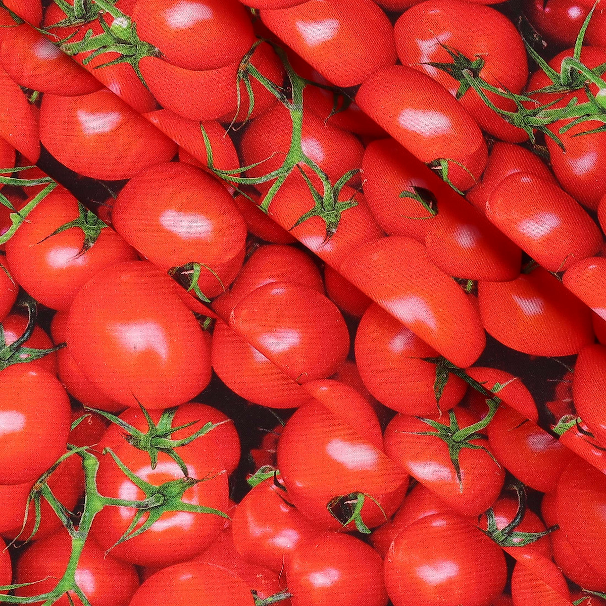 Mook Fabrics Fruits-Vegetables Fabric [45 in. Wide] – 100% Combed Cotton Material for Quilting, Home Decor Accents | Arts, Crafts & Sewing, Vine Tomatoes Cut by The Yard