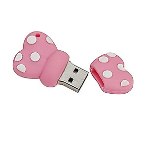 Aneew 16GB Pendrive Cartoon Cute Pink Bowknot Bow Model USB Flash Drive Memory Stick Girl Gift