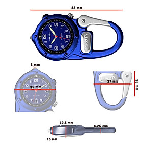 Dakota Mini Clip Microlight, Clip Watch, Flashlight and Watch, Outdoor Gifts for Men and Women, Use for Fishing Hunting, and More, Tactical Watch with LED Flashlight