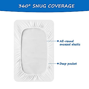 Bedside Sleeper Bassinet Sheets to Fit Mika Micky, Baby Delight, Dream On Me, AMKE, Milliard, MiClassic Bassinet, 2 Pack Soft Microfiber Breathable Rainbow Bassinet Sheet(34"x 21"x 5") for Boys Girls