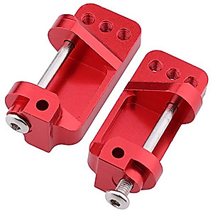 Hobbypark Aluminum Alloy Caster Blocks for RC 1/10 Traxxas 2WD Slash, Stampede, Rustler, Nitro Slash, Replacement of Part 3632 (Red)