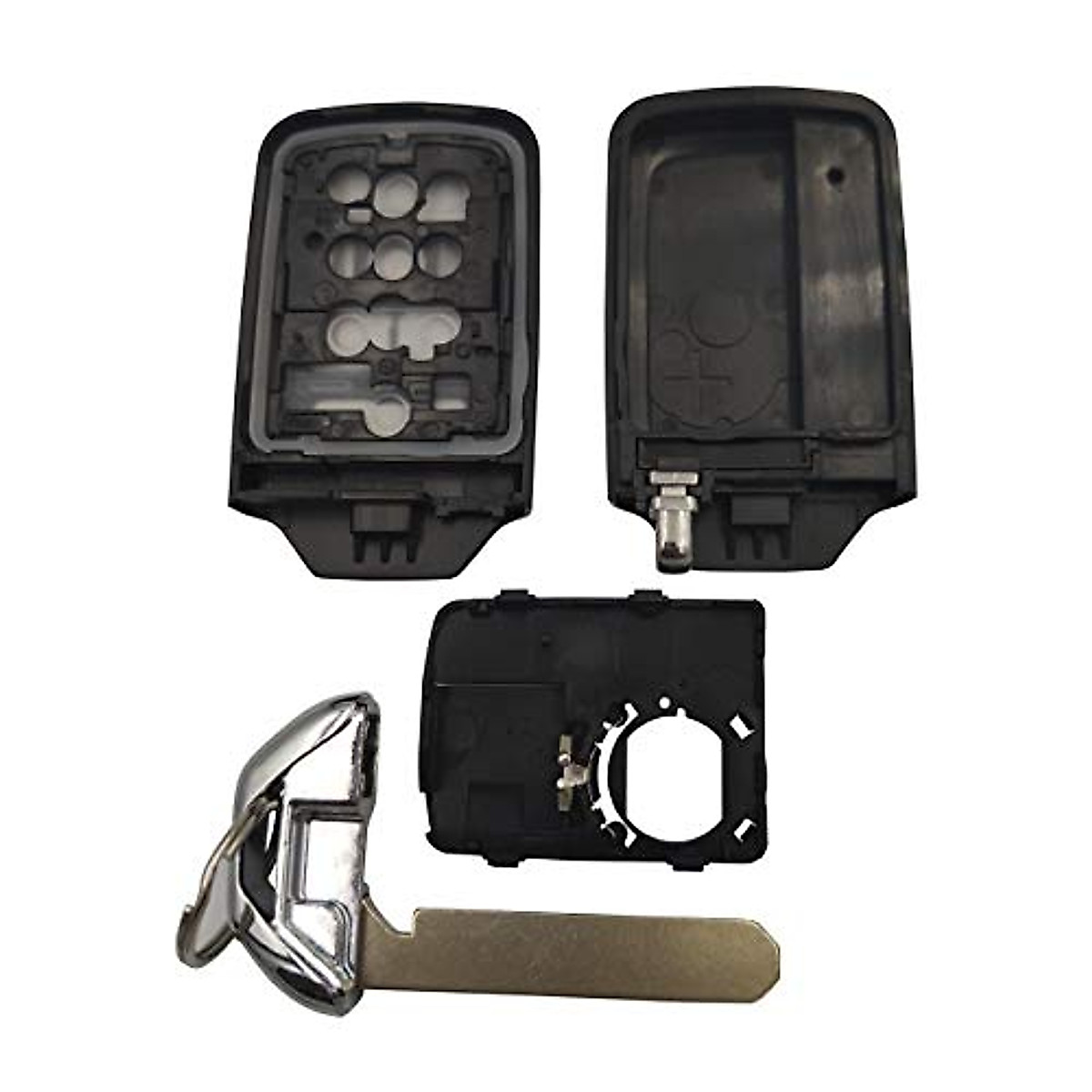 QIXIUBIA 5 Buttons Honda Keyless Entry Remote Car Key Casing Replacement Key Fob Case with Uncut Blade Fit for 2016 2017 2018 Honda Pilot CR-V Civic(KR5V2X)