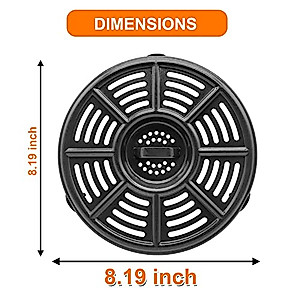 Air Fryer Crisper Plate For Ninja AF100 to AF150 and Ninja Pressure, Air Fryer Grill Pan Plate for Ninja FD302 FD401 Foodi OP300 to OP500,Air fryer Accessories,Non-Stick Coating,Dishwasher Safe