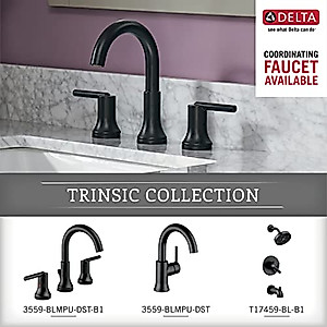 DELTA FAUCET 75950-BL Trinsic Toilet Paper Holder, 3.31 x 6.97 x 1.1 Inches, Matte Black