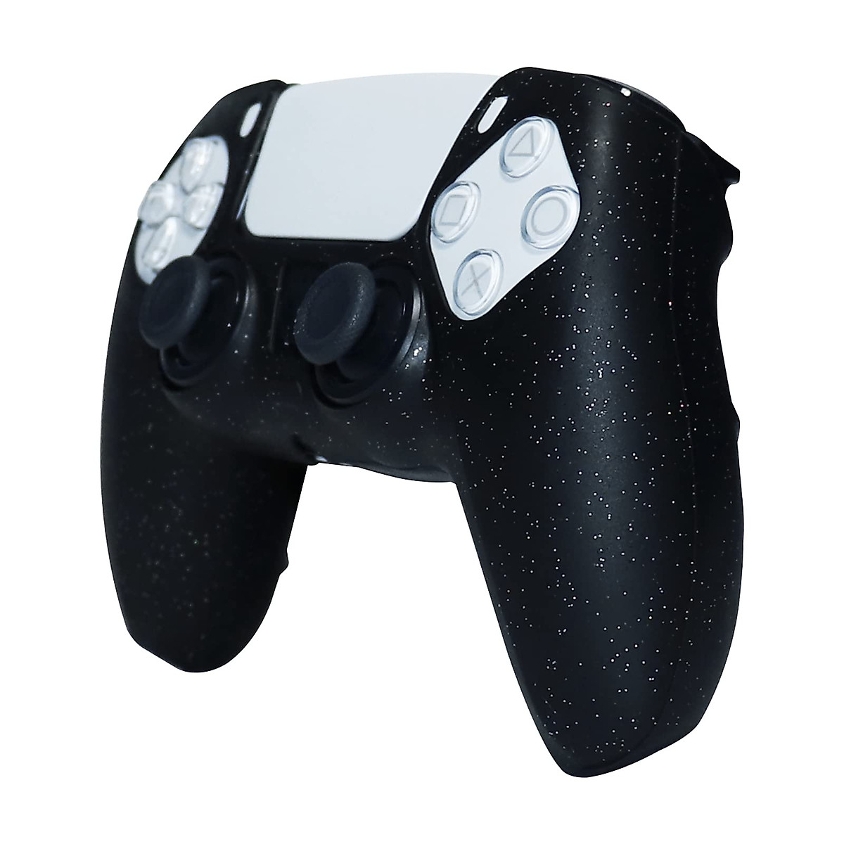 ROTOMOON Glitter Silicone Controller Skins for PS5 with 8 Thumb Grips & L2 R2 Trigger Protector, Sweat-Proof Anti-Slip Controller Cover Skin Protector Compatible with Playstation 5 Controller