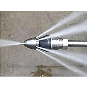 CREEXEON SN-007 Pressure Washer Sewer Jetter Nozzle,Drain Cleaning Water Jetter,5000 PSI 1/4'' Quick Disconnect Plug