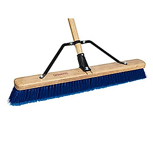 Harper 20201044 24 in. Indoor/Outdoor Dry All-Purpose Push Broom with Dual Bristles, for Dust, Gravel, Debris