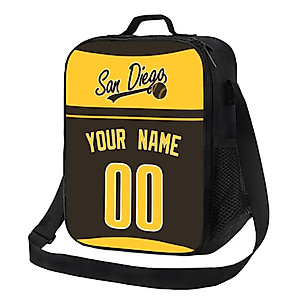 INAOO Lunch Bag San Diego Personalized Lunch Box Backpack Gifts for Men Women