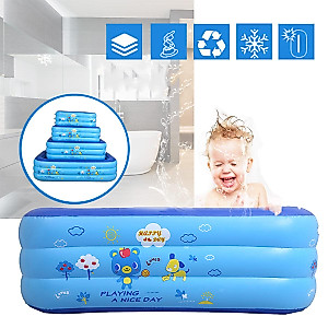 1.2/1.3/1.5/1.8M Kids Inflatable Swimming Pool Childs Toddlers Family Backyard Garden Pool 1.2M/2