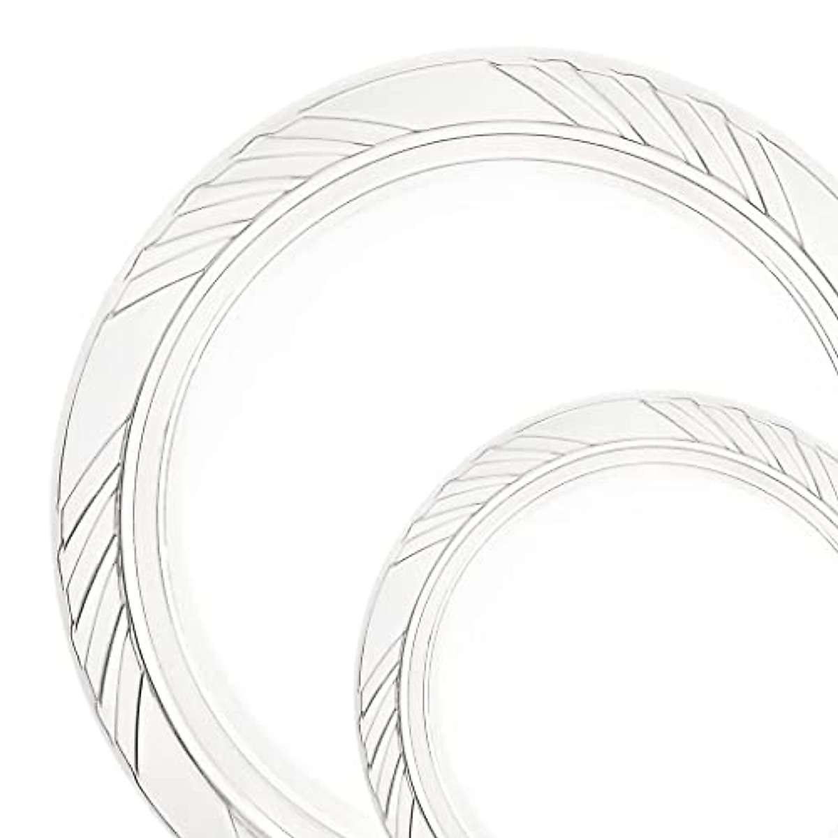 BESTYTY 40-Pack Clear Plastic Plates - 6-Inch Microwave Safe Plastic Plate - Disposable Clear Plates for Party, Wedding Dessert Plates, Catering Disposable Plates, Food Service Supplies