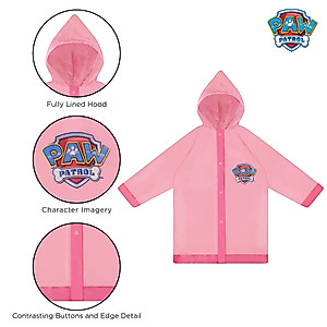 Nickelodeon Little Umbrella and Poncho Raincoat Set, Paw Patrol Girls Rain Wear for Toddler 2-3 Or Kids 4-7, Light Pink, Large, Age 6-7