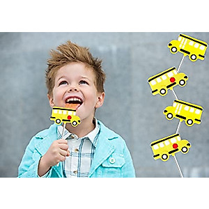 School Bus Lollipop Sucker Candy, Individually Wrapped Sucker, Party Favor (24-Pack)